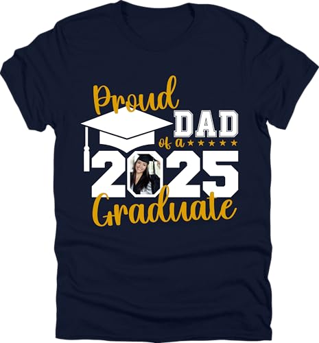 Amazon.com: Class of 2025 Custom Photo Graduation Shirts – Proud Family ...