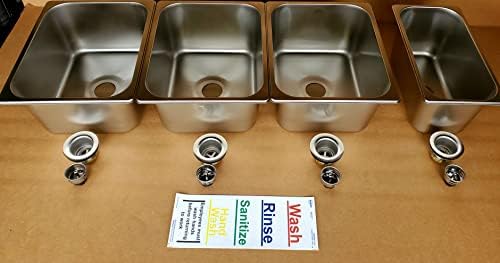 Amazon.com: Generic Medium Size Concession Sink, 3/1CS, Stainless Steel ...