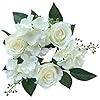 Amazon.com: nicylin 4 Inch Center Artificial Rose Candle Wreath Silk ...