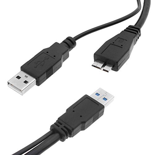 Amazon.com: New USB 3.0 Dual Power VIER Y Shape 2 X Type a to Micro B ...