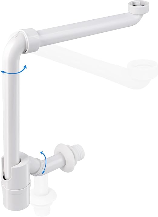 Hibbent 1 1/4 Zoll Raumsparsiphon für das Badezimmer, 360 ...