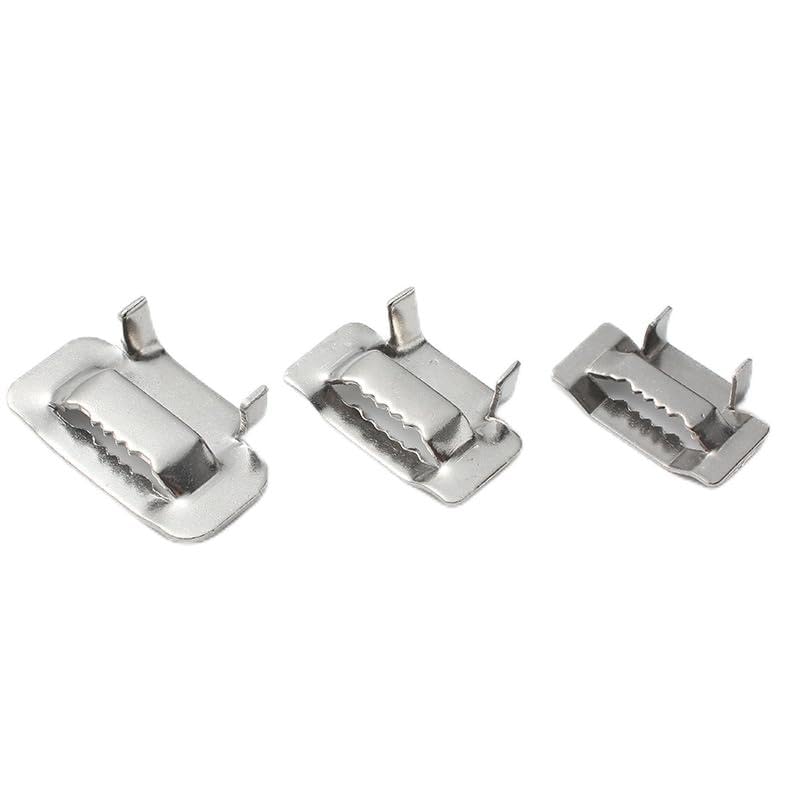 Amazon.com: Y H M 100 PCS Stainless Steel Banding Buckle 1/4 In(6.4mm ...