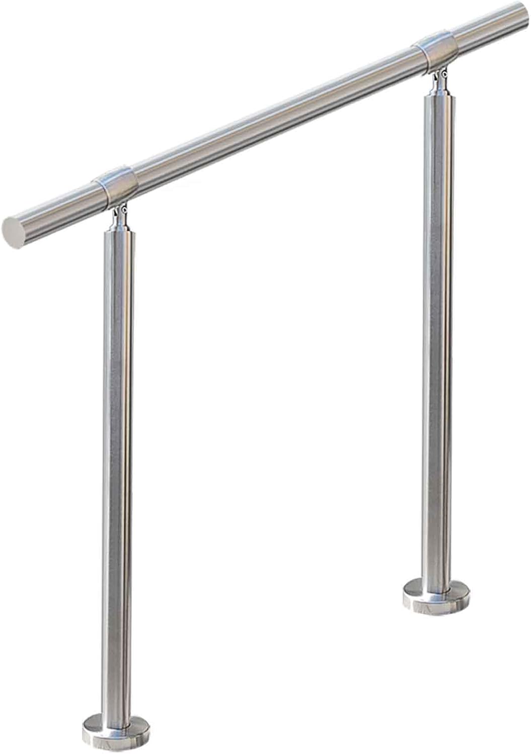 ZALNVEY 3 Step Stair Railing, Handrail for Indoor Outdoor Steps, 1.65 ...