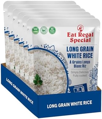 Amazon.com : Eat Regal Long Grain White Rice Pack of 6, 8.8 Ounce ...