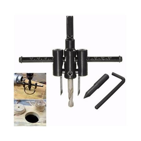 Adjustable 30mm-120mm Circle Hole Saw Drill Bit Cutter Kit DIY Tool ...