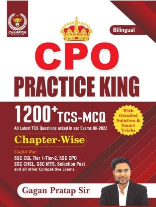 CPO Practice King 1200+ TCS MCQ Chapterwise Bilingual Gagan Pratap Sir| Champion Publication ...
