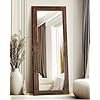 Amazon.com: ABSWHLM Full Length Mirror 65"x22" with Stand Solid Wood ...