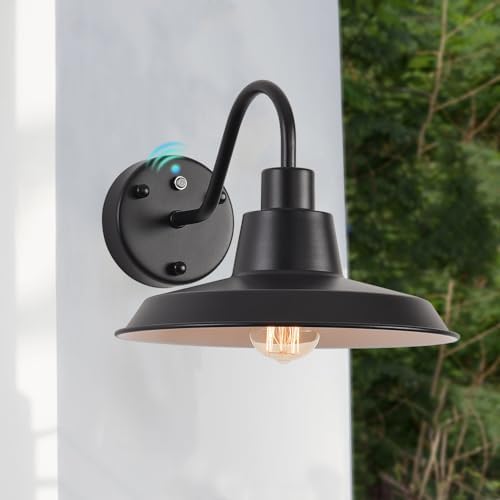 L.JUJAM Outdoor Barn Lights with Dusk to Dawn Sensor for Porch, 11in ...