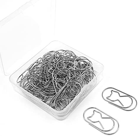 50Pcs Paper Clips, Cat Paper Clips, Office Supplies Bookmark Clips ...
