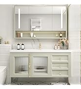 Amazon.com: NAIROLET Bathroom Vanity with Sink - Wall Mounted Bathroom ...