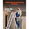 VEVOR Multi-Purpose Folding Ladder, 7-in-1 Tall Step Ladder, A Frame 3 ...