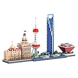 ・ブランド:LULUFUN・内容物：ミニブロック（3236pcs）、取扱説明書 　　完成したサイズ：約48*12*26.8cm・シティシリーズ 上海：都市を再現するシリーズ「上海」、外灘のビル群、東方テレビタワー、上海ワールド・フィナンシャ...
