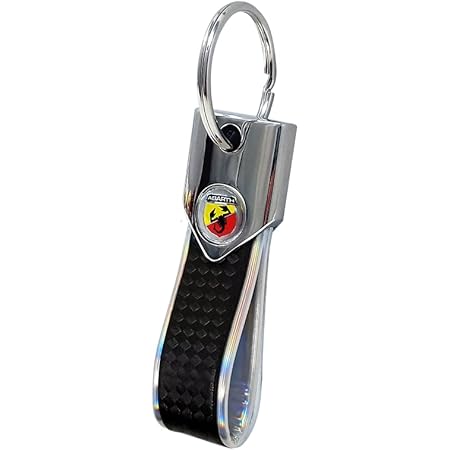 Abarth Official Key Ring, Silver Carbon : Amazon.co.uk: Fashion
