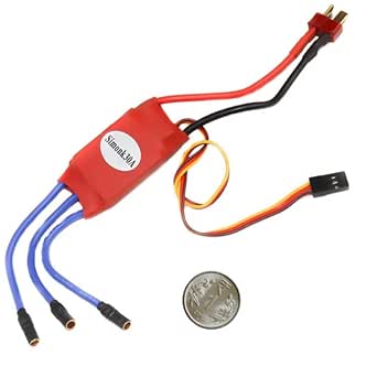 Robocraze SimonK Red 30A BLDC ESC Electronic Speed Controller with Connectors : Amazon.in ...