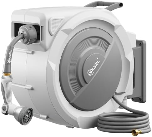 Amazon.com : Retractable Garden Hose Reel, 1/2" x 150FT Heavy Duty Auto ...