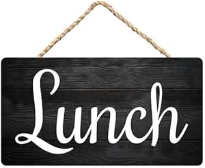 Amazon.com: Everyday Business Signs - Lunch - Rustic Wood Decor For ...