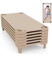 KOTEK Stackable Portable Daycare Cots for Kids, Set of 6