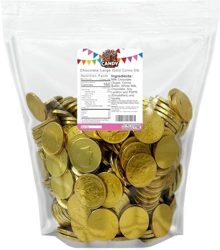 Amazon.com: Solid Milk Chocolate Large Kennedy Gold Coins - 2 Full ...