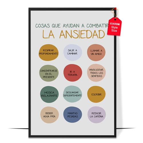 Amazon.com: LOLUIS Mental Health Educational Poster, Therapy Counselor ...