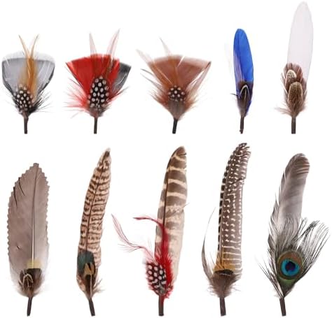12PCS Feathers for Hats, Natural Peacock Feathers Assorted Colors ...