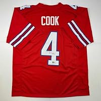 Autographed/Signed James Cook Buffalo Red Football Jersey Beckett BAS ...