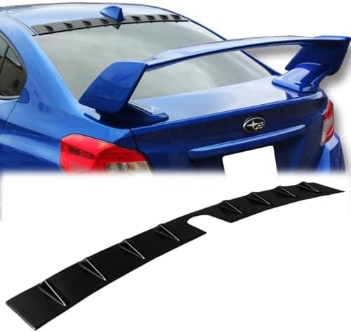 Amazon.com: W-POWER, Rear Roof Diffuser Spoiler Wing 8 Shark Fins ...