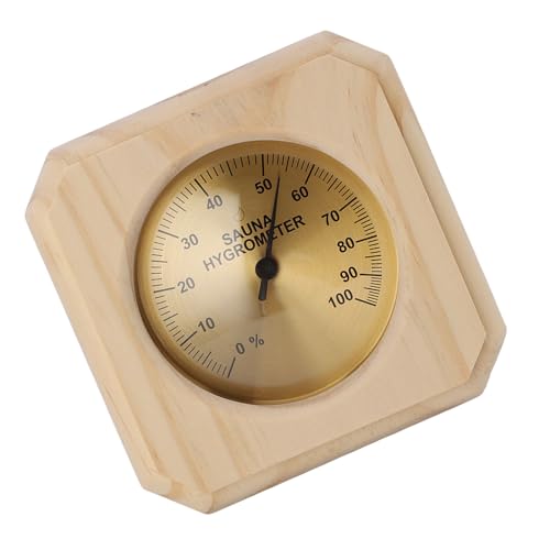 Acouto Wooden Sauna Hygrothermograph Wall Mounted with Realtime ...