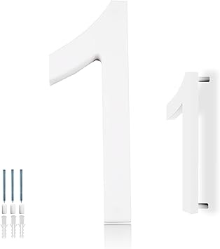 Amazon.com: Hvatry House Numbers for Outside, White 6 inch Modern ...