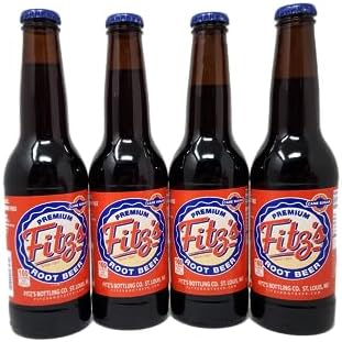 Amazon.com : Premium Fitz's Soda Pop 12oz Glass Bottle Pack of 4 Soft ...