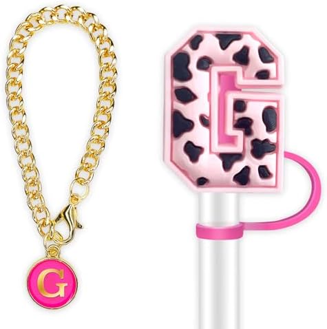 Amazon.com: Yanvowes Pink Letter Straw Toppers for Stanley, 10mm ...