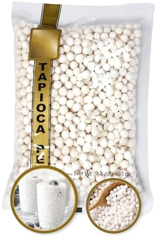 Amazon.com: Large Tapioca Boba Pearls Big Sago Balls from Cassava ...