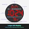 Amazon.com: Digital Wall Clock with Large LED Display, Date ...