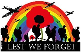 Funnlot Lest We Forget Stickers Poppy Window Sticker 8 Sheets ...