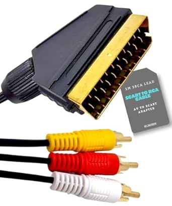 Electoys SCART to RCA Cable - AV to Scart Adapter Cable Lead Adapter ...