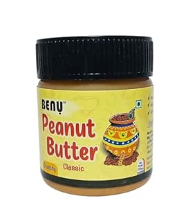 Benu Peanut Butter Classic Crunchy 105gm Roasted Peanuts Rock Salt Rich ...