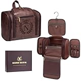 ・ブランド:Aganmi・製造元:Aganmi・モデル:ALA01303N・パーソナライズされた男性用レザートイレタリーバッグ ドップキット 防水 男性用 イニシャル文字