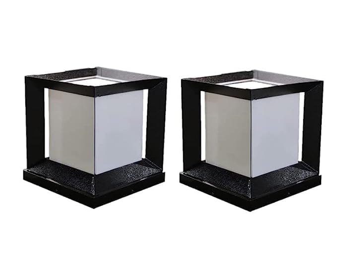 TYRON Waterproof Black Metal and PVC Gate Light Lamp for- Outdoor ...
