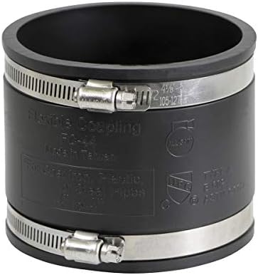 Amazon.com: Fernco 4-inch XL Flexible Pipe Coupling Connector Fitting ...