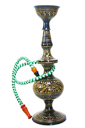 Buy GOLDBIRD Original Brass Hookah/Royal Black HUKKA 30 cm Online at ...