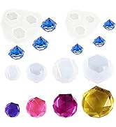 Amazon.com: Yayatty 4 PCS Diamond Silicone Molds for Resin, Diamond ...