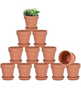 Amazon.com: vensovo 4 Inch Terracotta Plant Pots with Saucer - 6 Pack ...