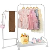 Amazon.com: YGJT Kids Clothing Rack, Baby Clothes Racks for Hanging ...