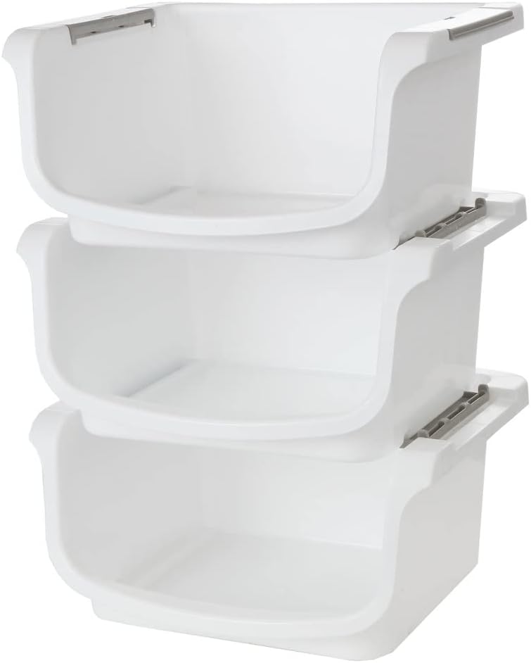 Amazon.com: Home-X - Small Nesting and Stackable Storage Bins, Set of 3 ...