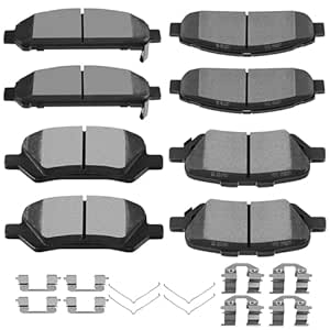 Ceramic Discs Brake Pads Kits, SCITOO 8pcs Disc Brakes Pads Set for Toyota Venza 2009 2010 2011 ...