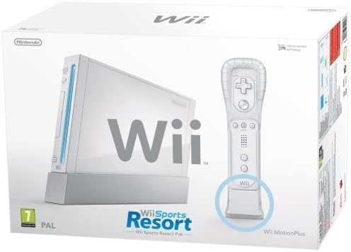 Nintendo Wii Console (WHITE) with Wii Sports Resort and Motion Plus ...