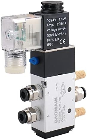 Amazon.com: Baomain Solenoid Valve 4V210-08 DC24V 2 Position 5 Way PT1/4" Internally Piloted ...