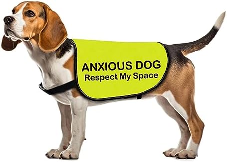 Anxious Dog Jacket Vest Respect My Space Dog Vest Dog Walking Slogan ...