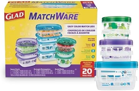 Amazon.com: Glad Food Storage Containers, 24 oz, 5 Count : Home & Kitchen