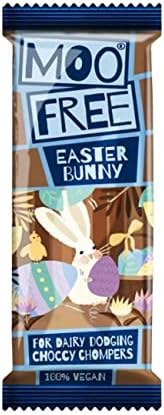 Amazon.com : Moo Free Natural Easter Bunny Milk Chocolate Bar 1.13 oz ...