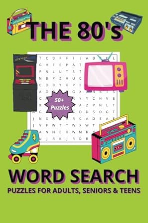 80's Word Search Puzzle Book: Word Search with Easy to Read Print about ...